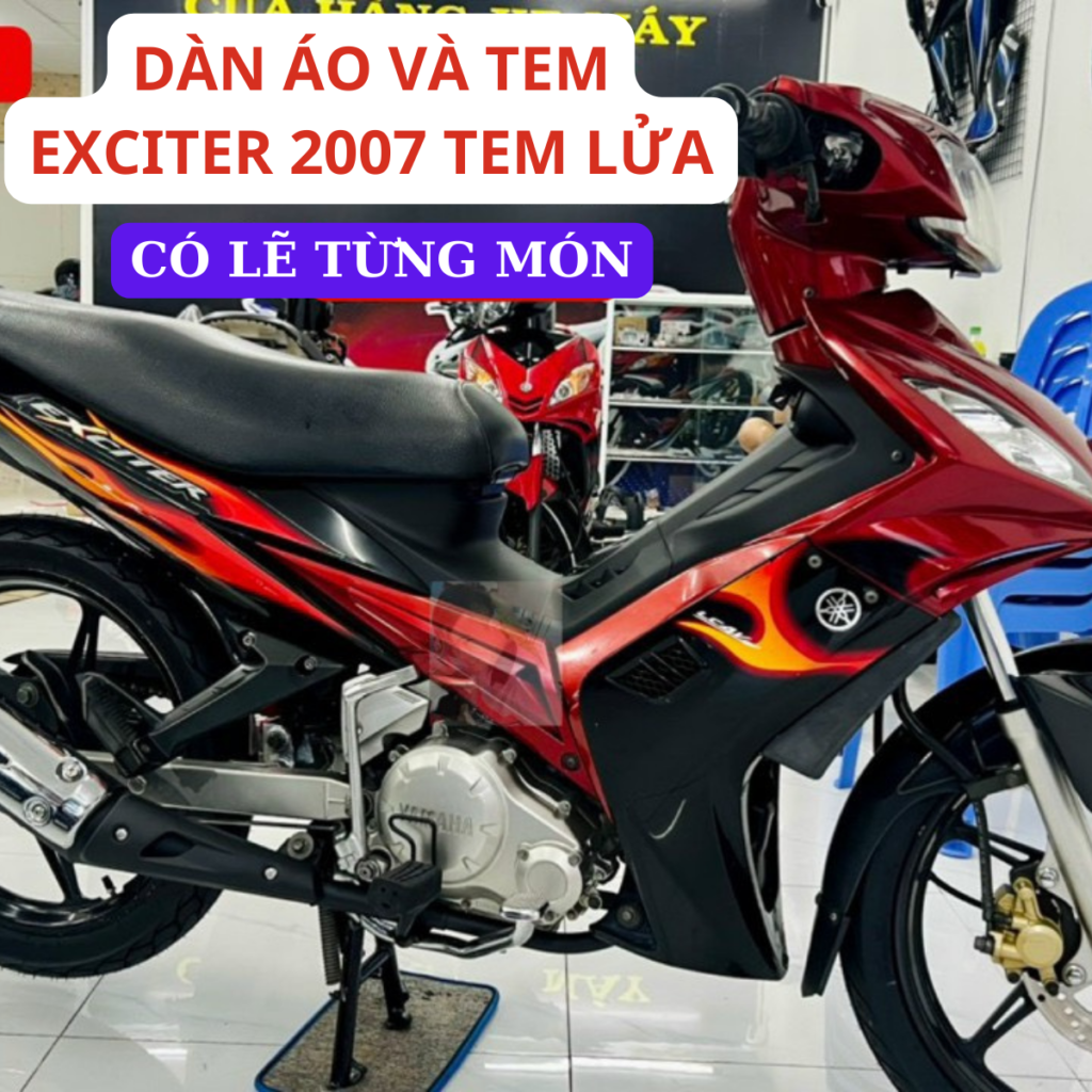 Dàn áo Exciter 2009 Đen , Tem RC ( Tem Hãng ) - Minh Đạt